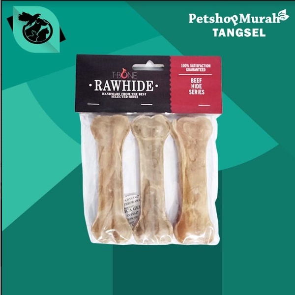 Jual T-Bone Dog Rawhide Pressed Bone / Tulang Buatan Gigitan Doggy Bones | Shopee Indonesia