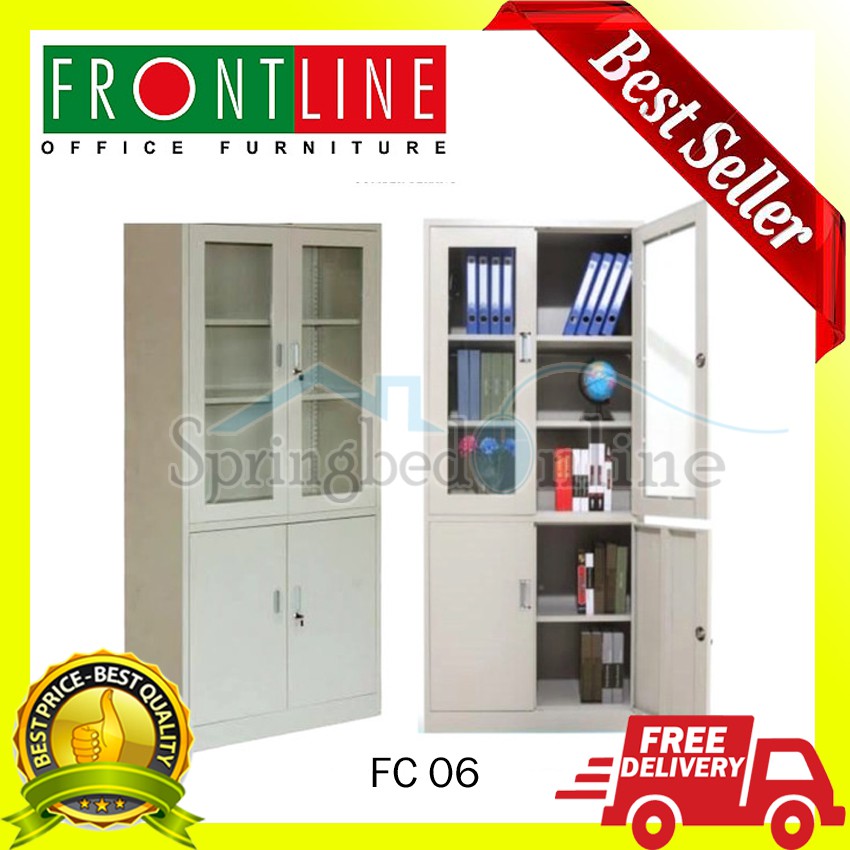 Jual Lemari Arsip Kantor Besi Kaca FRONTLINE - FC 06 | Shopee Indonesia