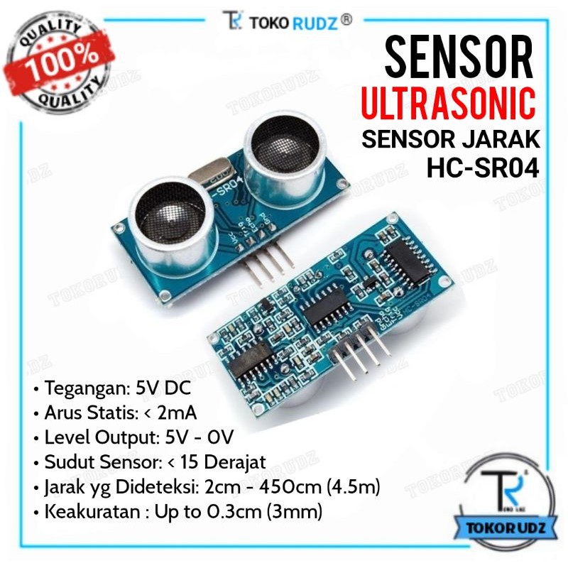 Jual Sensor Ultrasonic / Modul Sensor Ultrasonik Jarak Arduino HC-SR04 | Shopee Indonesia
