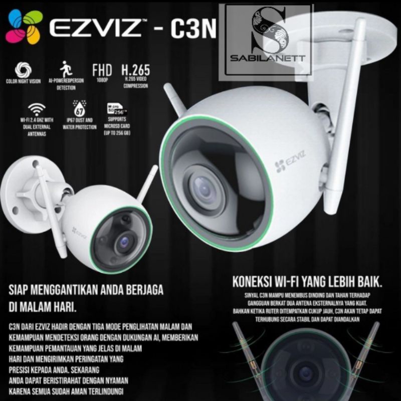 Jual EZVIZ C3N 1080p Outdoor Colour Night Vision Smart Home Camera ...