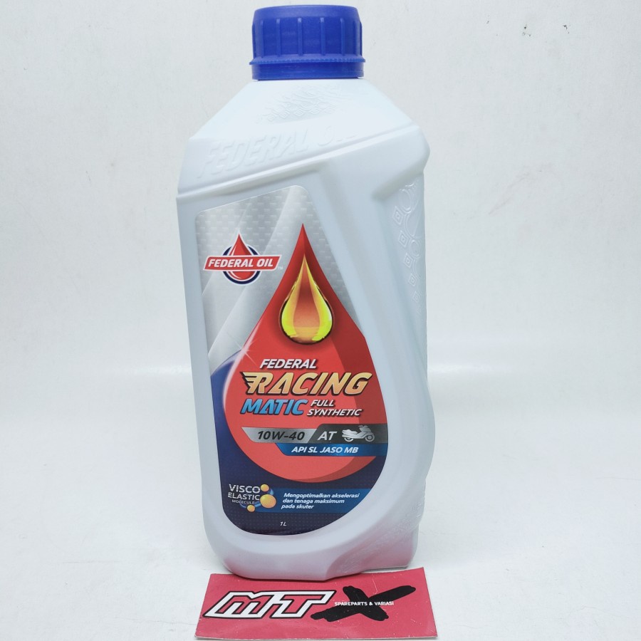 Jual OLI MESIN FEDERAL RACING MATIC 10W-40 1L | Shopee Indonesia