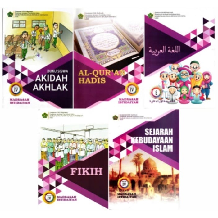 Jual PAKET BUKU SISWA MI KEMENAG KELAS 4 FIKIH, AKIDAH AKHLAK, BAHASA ARAB, AL QURAN HADIS ...