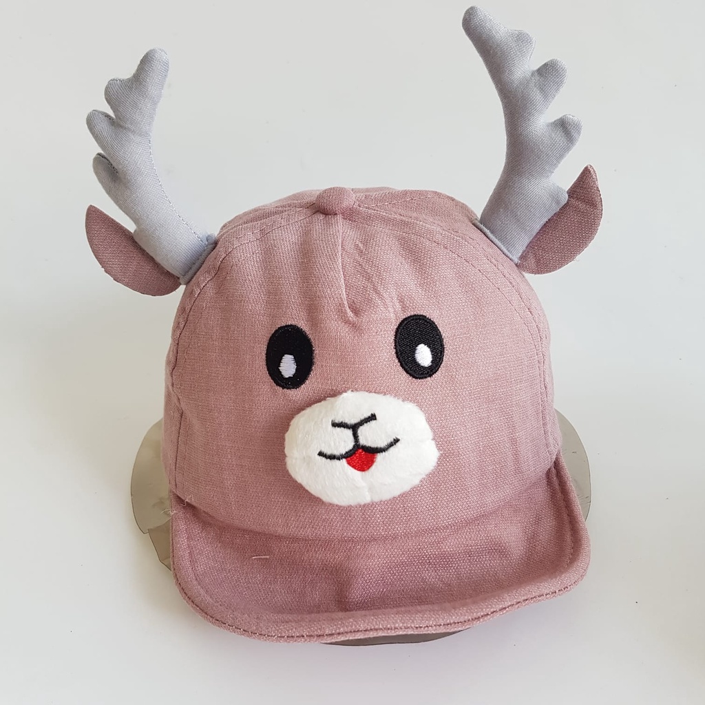 Jual Topi PET Anak Karakter 1-3 Tahun RUSA TANDUK | Shopee Indonesia