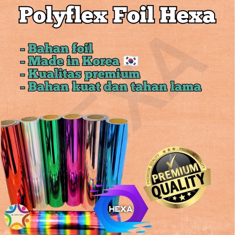 Jual Hexa Polyflex Foil Korea per 1m | Shopee Indonesia