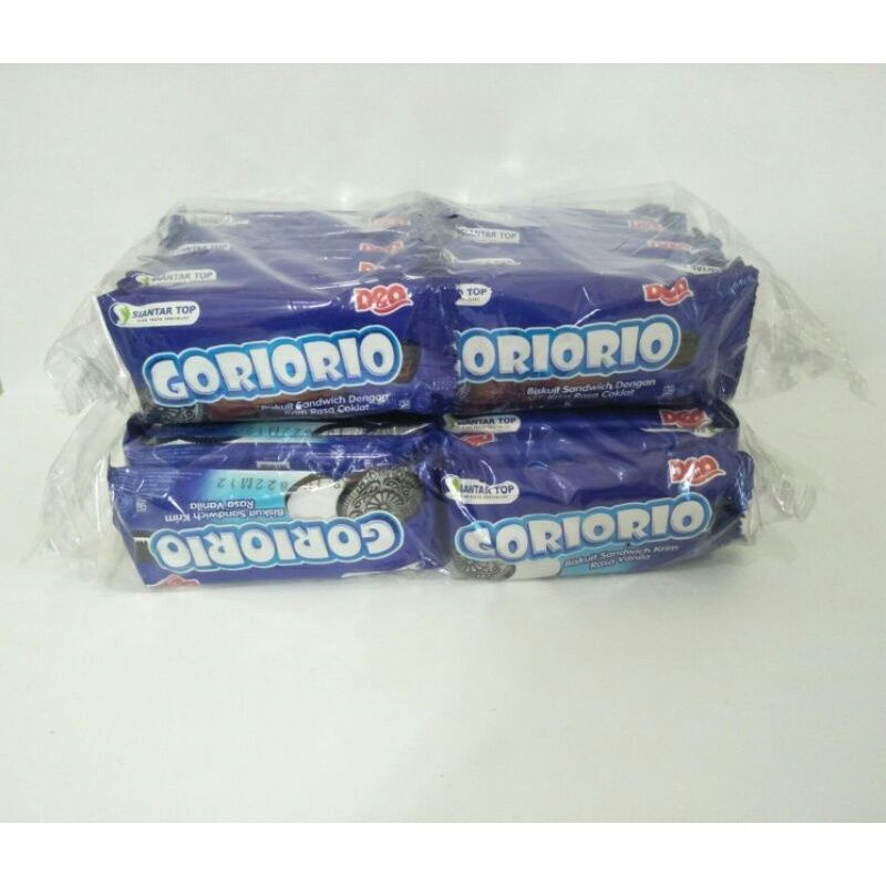 Jual SNACK GORIORIO BISKUIT SANDWICH KRIM RASA random PER PCS | Shopee ...