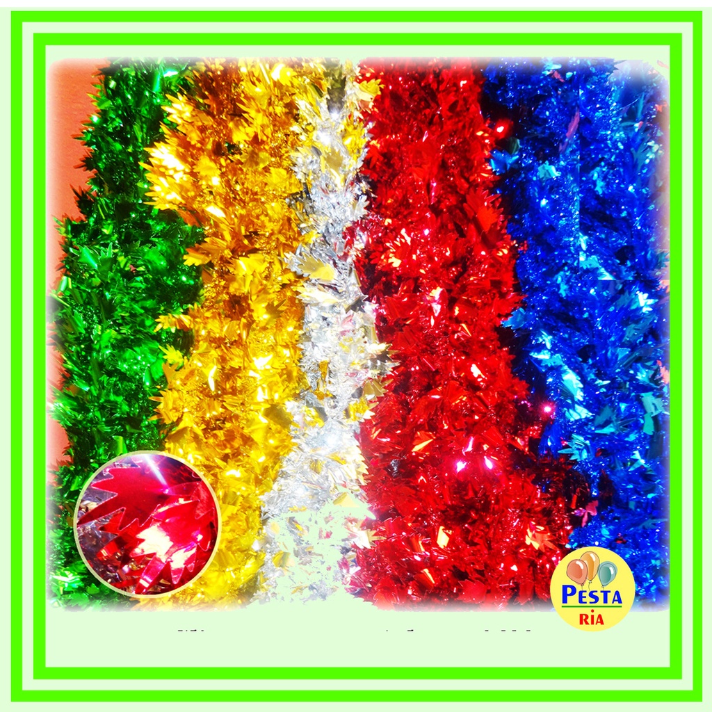 Jual Murah!! (1Pcs) Slinger Natal rumbai motif Daun, slinger dekorasi ...