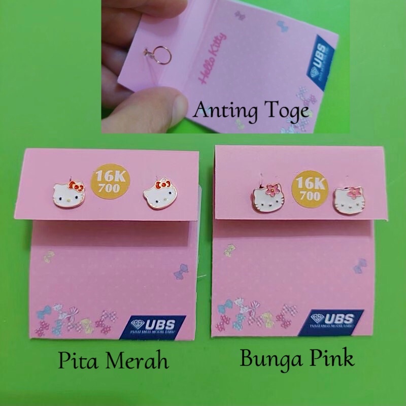 Jual Anting Toge Loop Anak Remaja Dewasa Kepala Hello Kitty 8k 16k UBS ...