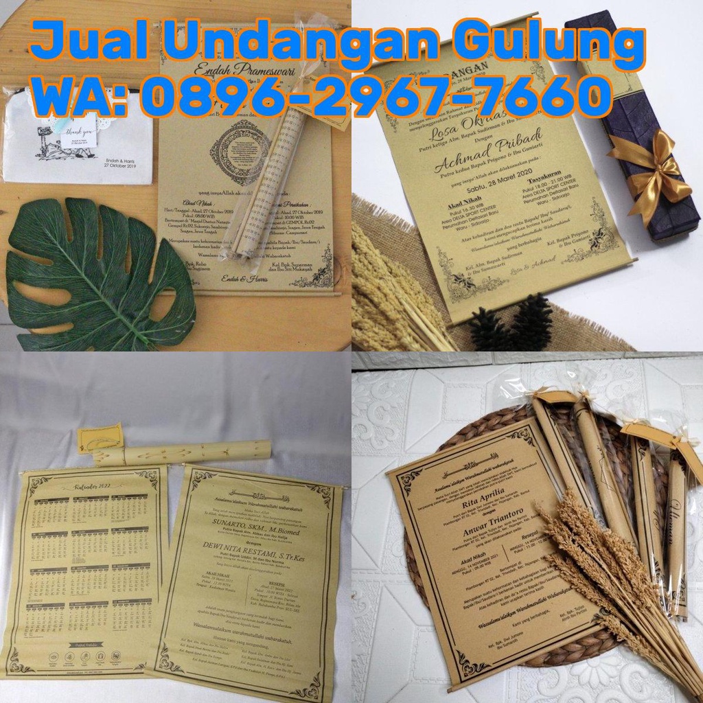 Jual Undangan Gulung Di Malang Undangan Pernikahan Bambu | Shopee Indonesia