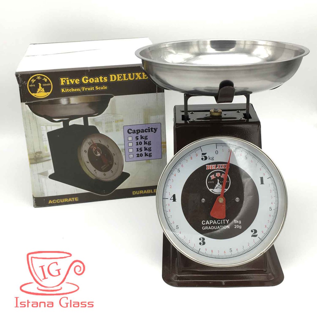 Jual Timbangan Cap Kambing 5 Kg Deluxe Five Goat | Shopee Indonesia