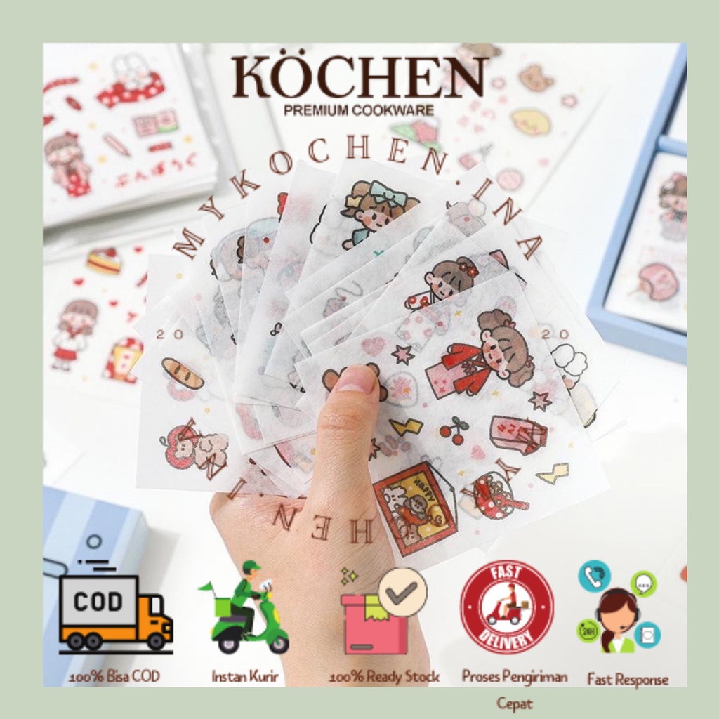 Jual KOCHEN Sticker 2D Scrapbook handphone Aksesoris Aesthetic Lucu ...