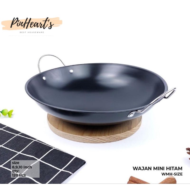 Jual WAJAN KUALI MINI HITAM STAINLESS BEST MASTER WARE UKURAN 20CM, 23CM,25CM | WAJAN DAPUR ...