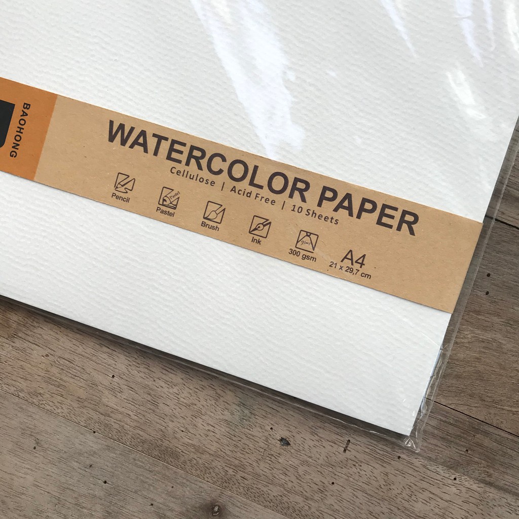 Jual Baohong watercolor paper A4 A5 A6 300GSM 230GSM | Shopee Indonesia