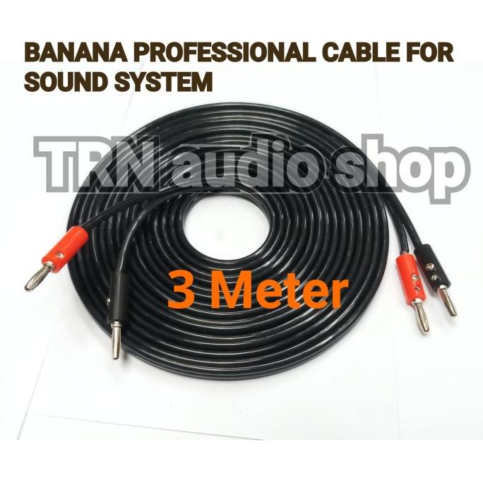 Jual Kabel Speaker Pasif 3 METER buat SOUND SYSTEM dengan Jek Banana ...