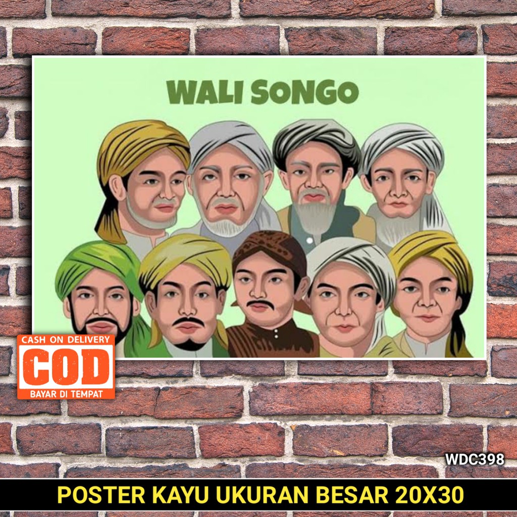 Jual POSTER KAYU WALI SONGO POSTER HABIB ULAMA | Shopee Indonesia
