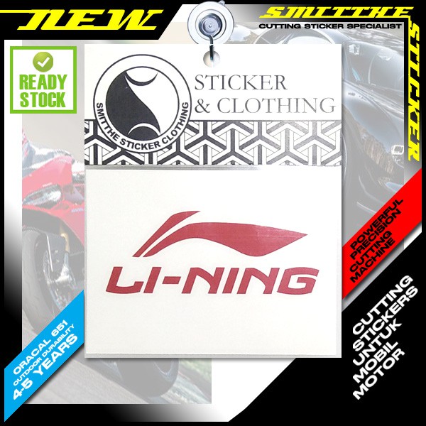 Jual Stiker Lining Logo Badminton Cutting Sticker aksesoris Mobil Motor ...