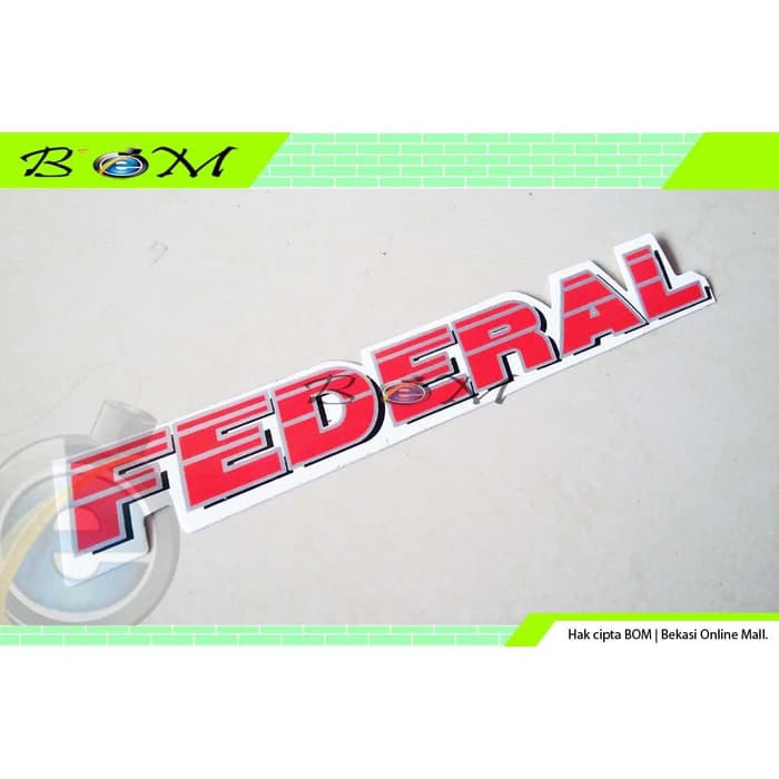 Jual sticker stiker speda sepeda bike cycle logo tulisan federal merah ...