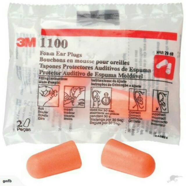 Jual EARPLUG MERK 3M 1100 PELINDUNG TELINGA DARI SUARA BISING | Shopee ...