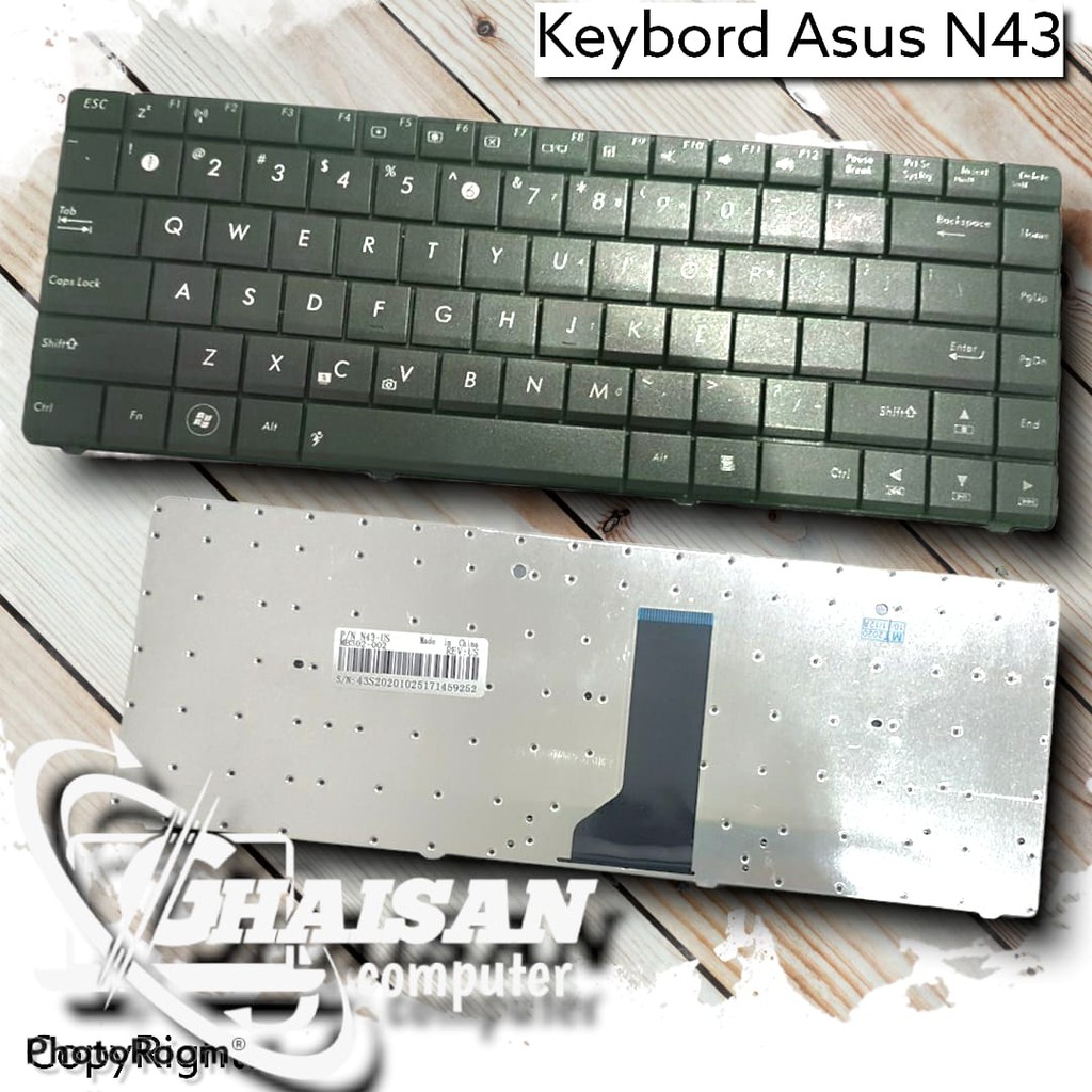 Jual KEYBOARD LAPTOP ASUS K43 K43SJ X43 X43 X43E X43B X43U X44 X44C X44H NO FRAME NO BAUT ...