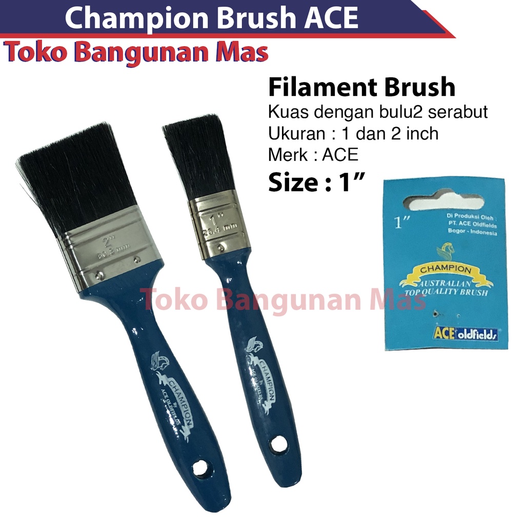 Jual KUAS CAT Ace Oldfields Champion kuas inch BULU HITAM CHAMPION ACE ...