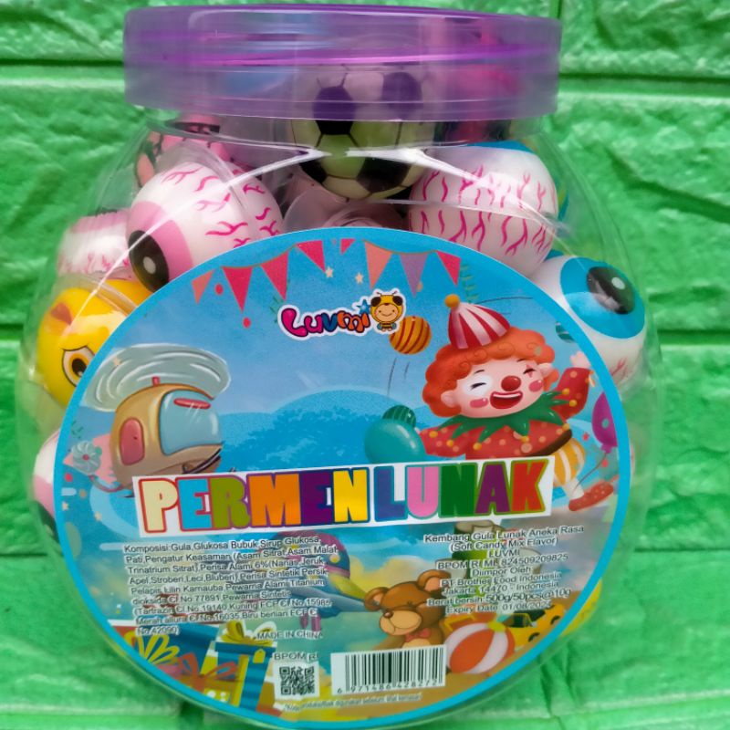 Jual PERMEN LUNAK BULAT PERMEN JELLY 1 TOPLES ISI 50 PCS | Shopee Indonesia