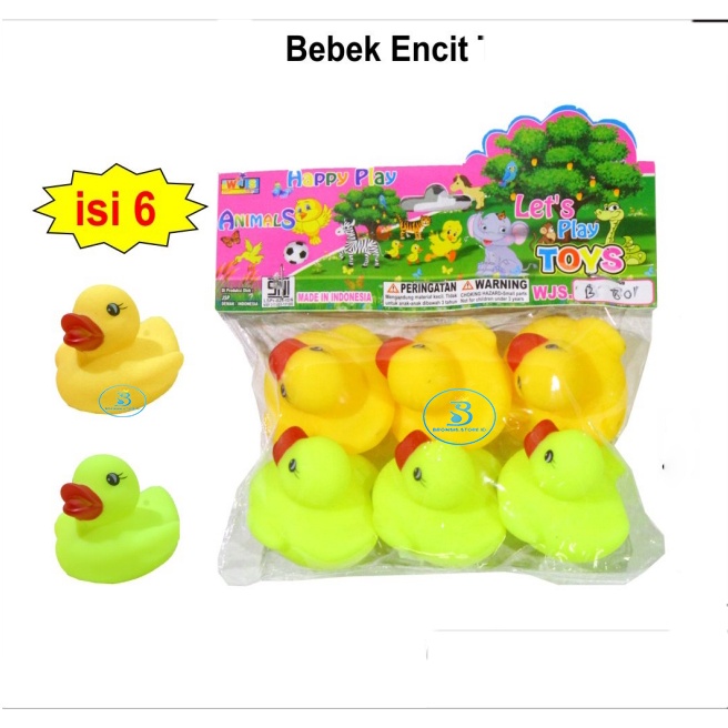 Jual BRONSIS - MAINAN ANAK BEBEK KARET ENCIT 2 WARNA ISI 6 B801 - Bebek ...