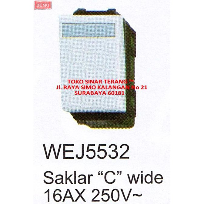 Jual Tombol Saklar Engkel Kecil Panasonic Wide Series Wej 5532 Tunggal ...