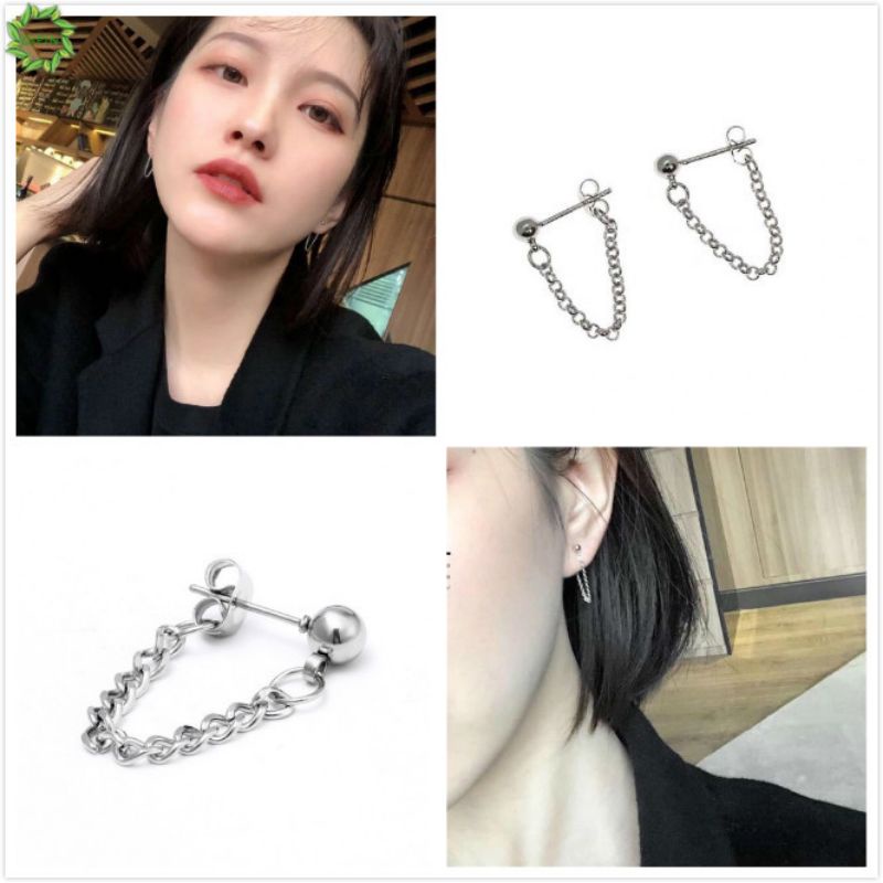 Jual COD PROMO 2.2 SALE Anting wanita trendy gaya korea rantai hoop ...