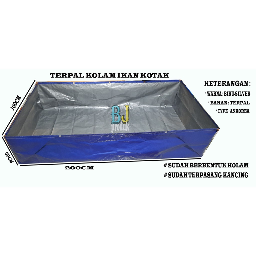 Jual kolam terpal ikan lele (200x100x50) A5 KOREA ORIGINAL cocok buat ...