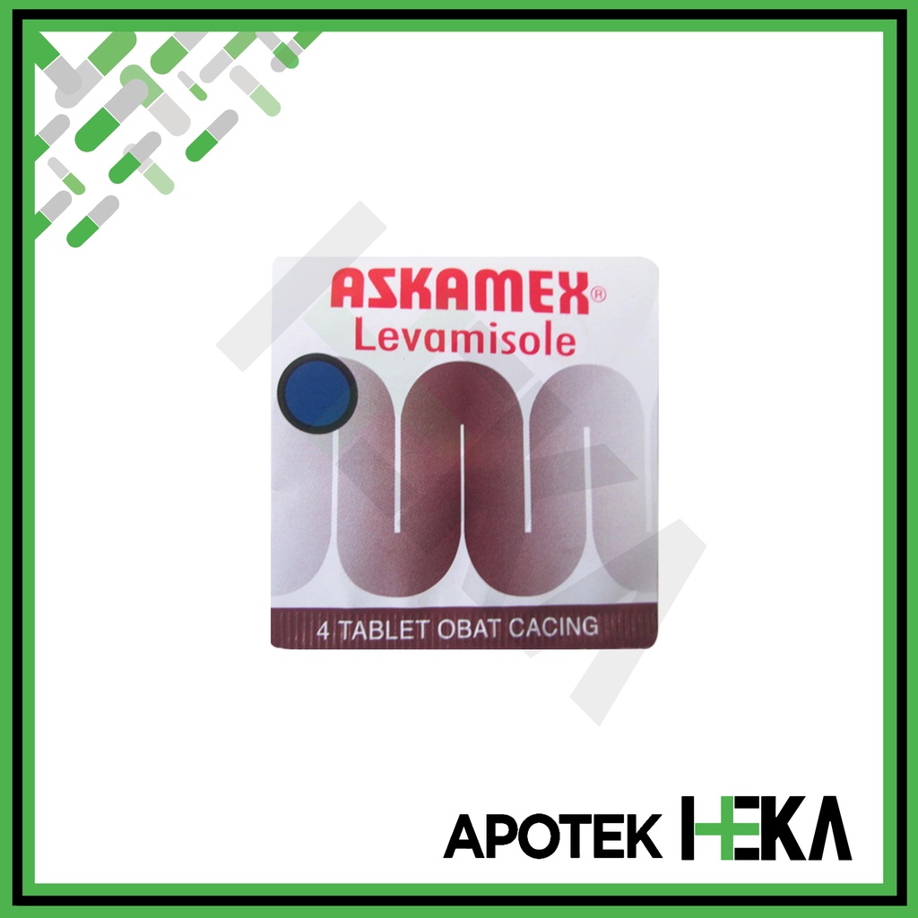 Jual Askamex Tablet Obat Cacing Strip isi 4 Tablet | Shopee Indonesia