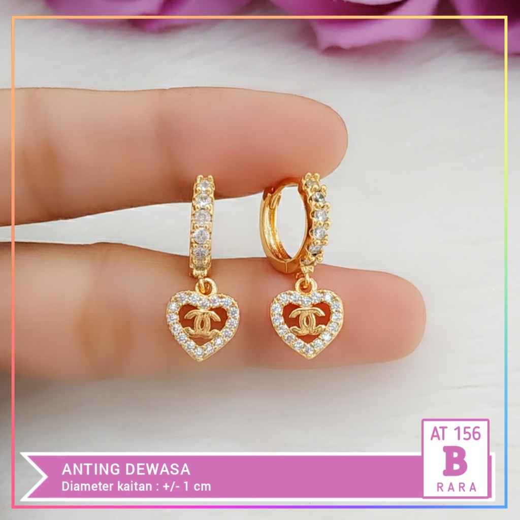Jual AT 156 - Anting Dewasa Jepit Kotak Terbaru Permata Cantik Zirkon Anting Xuping Wanita Murah ...