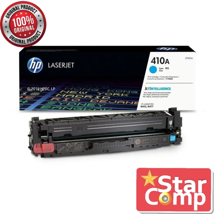 Jual HP LaserJet 410A Cyan Toner CF411A Original | Shopee Indonesia