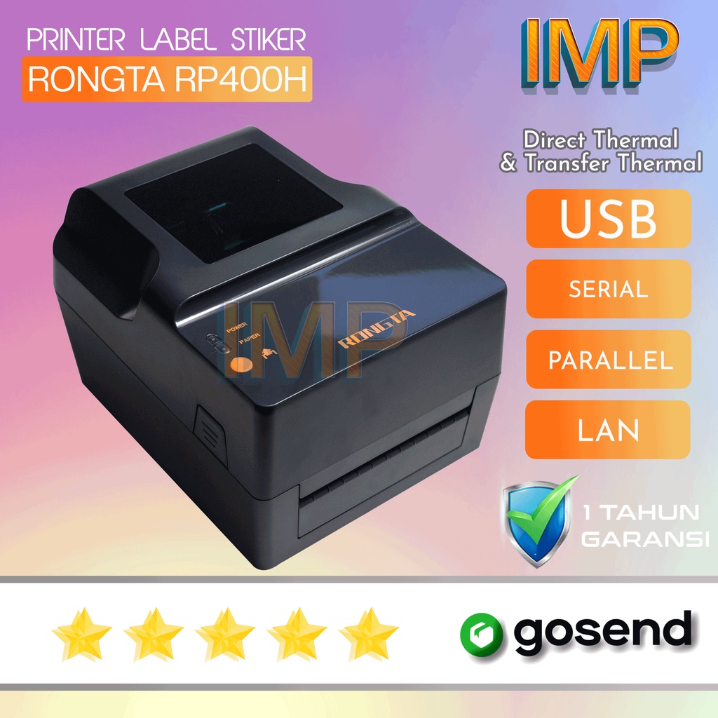 Jual Printer Thermal Label Barcode A6 110mm Usb Serial Lan Rongta ...