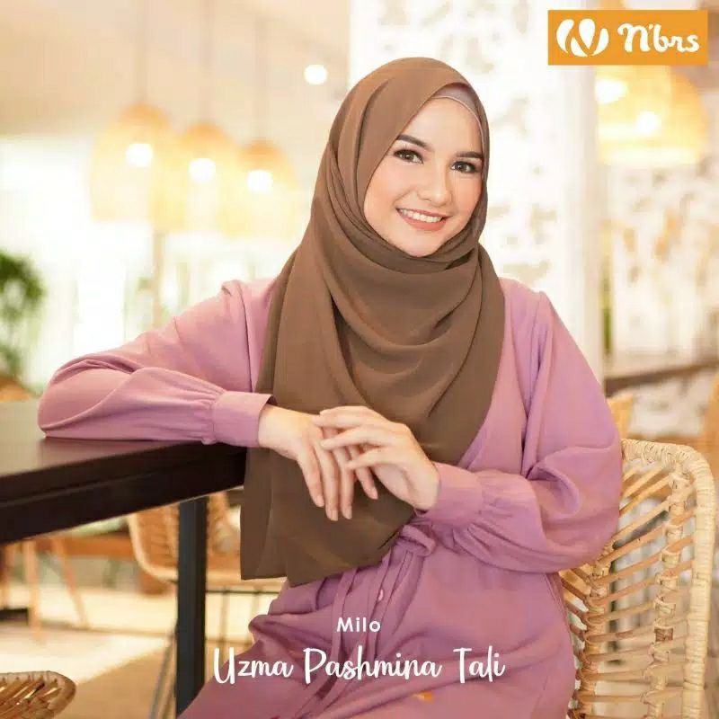 Jual Pashmina Uzma Tali Nibras Ready Milo | Shopee Indonesia