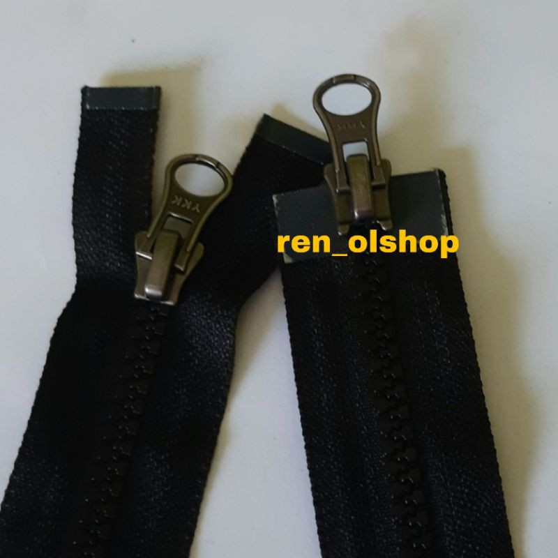 Jual Resleting YKK Vislon No 5 open end dua kepala bisa atas bawah ukuran 71 cm,73 cm, 75 cm, 79 ...