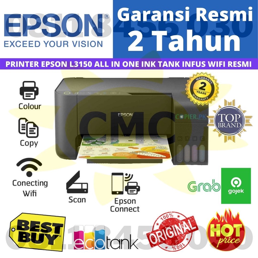 Jual Epson L3150 L 3150 L3250 WiFi All in One Printer Resmi | Shopee ...