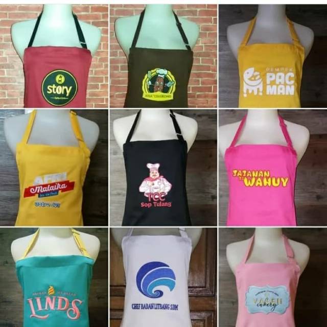 Jual Bordir logo celemek apron,bordir logo gambar,Bordir Logo satuan ...