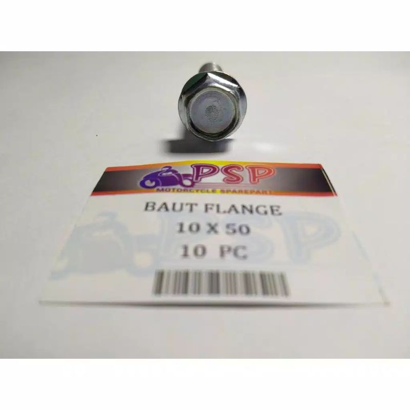Jual Baut Flange (10 x 50) - Baud Ring Bibir Topi 10 mm Panjang 50 mm ...