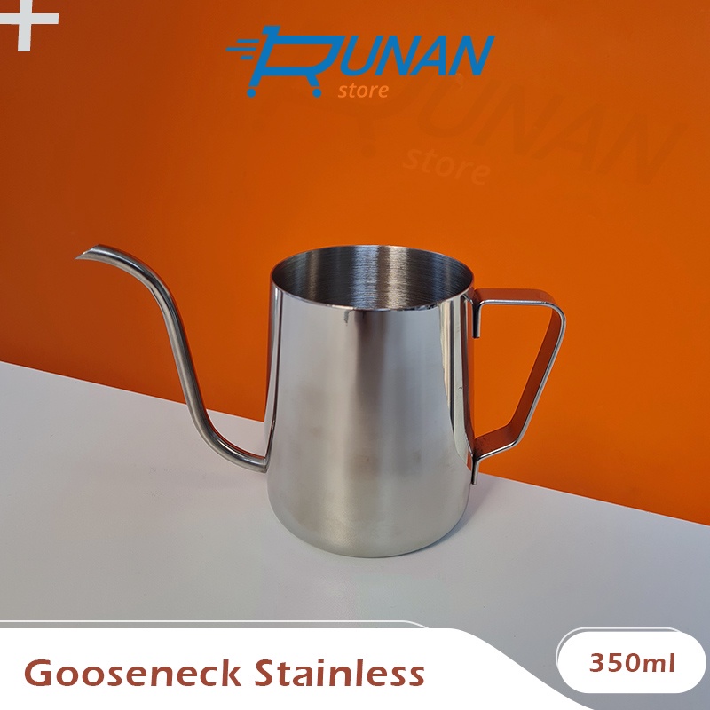 Jual Kettle Gooseneck 350ml Teko Leher Angsa 350 ml Stainless Putih ...