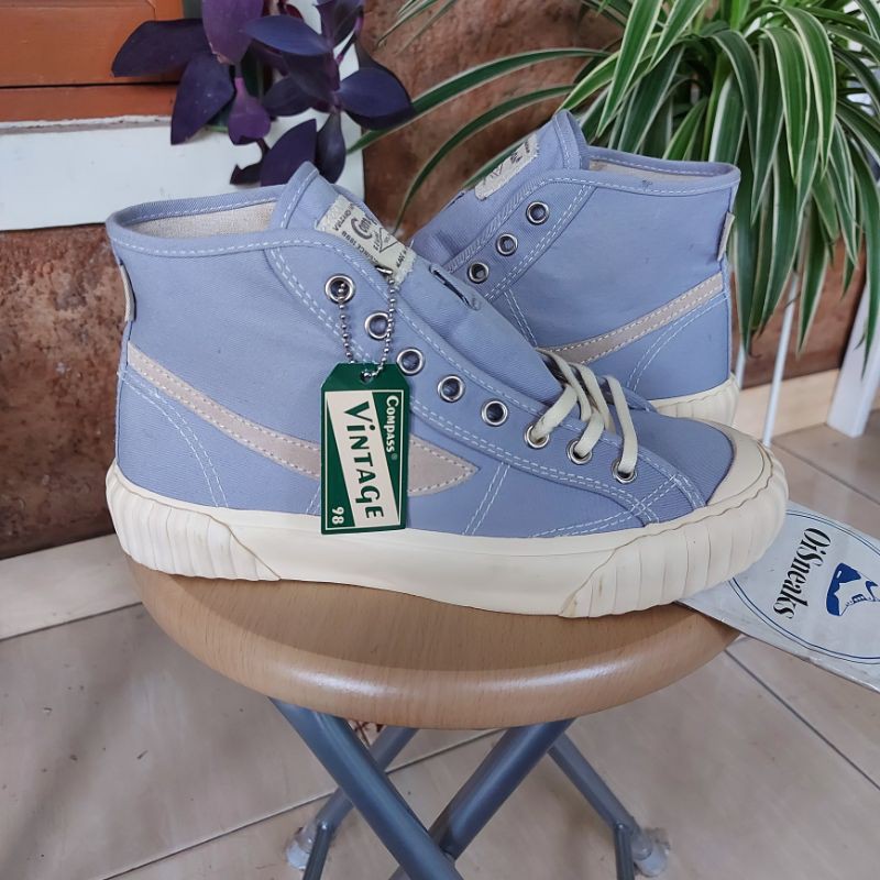 Jual Sepatu Compass Vintage 98 High Grey | Shopee Indonesia