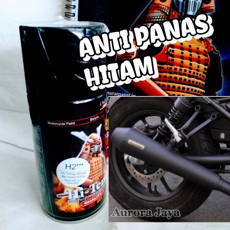 Jual Pilox Samurai Hi Temp Black H2 ANTI PANAS Hitam Doff 300ml utk Knalpot Mesin Kompor Cat ...