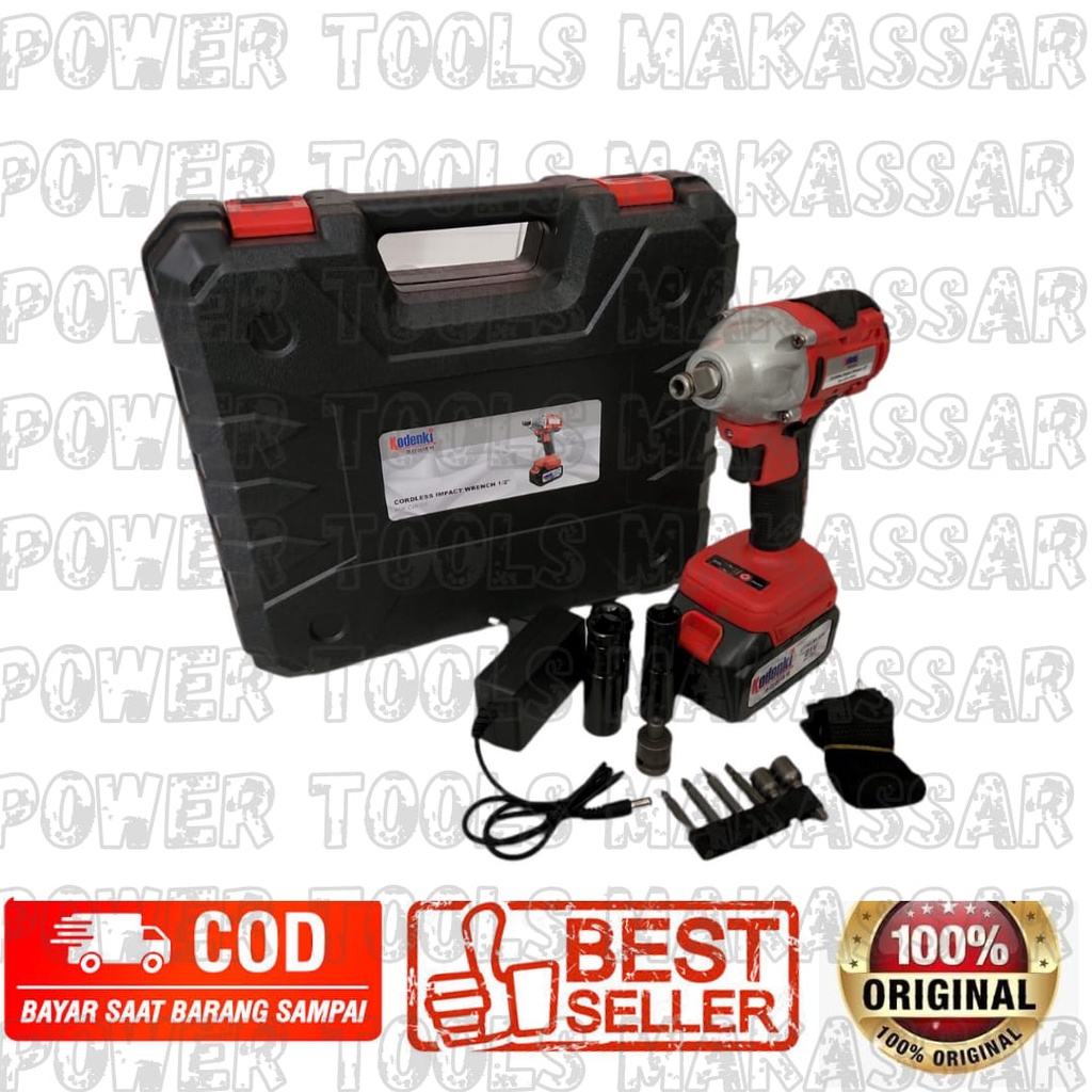 Jual Kodenki CIW101 Mesin Impact Wrench Cordless Baterai Pembuka Baut ...