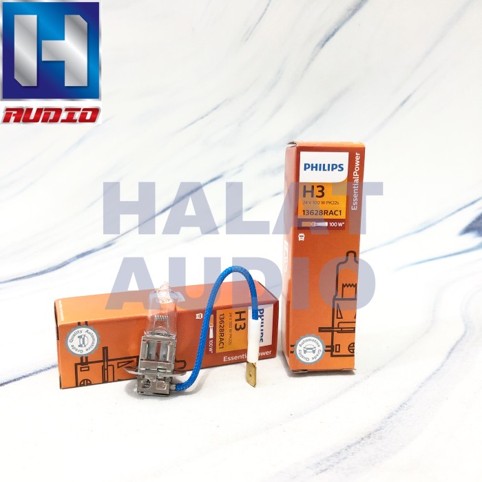 Jual Bola Lampu Halogen EssentialPower Philips H3 100W 100 Watt 24V 24 ...