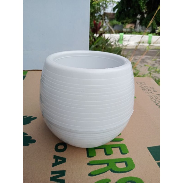 Jual pot bulat telur uk 18cm tebal plastik murah/ pot moci // pot ...