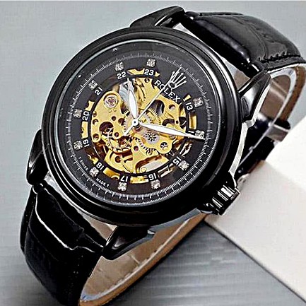 Jual jam tanggan pria Rolex jam tangn Rolek skeleton jam tagan analog ...
