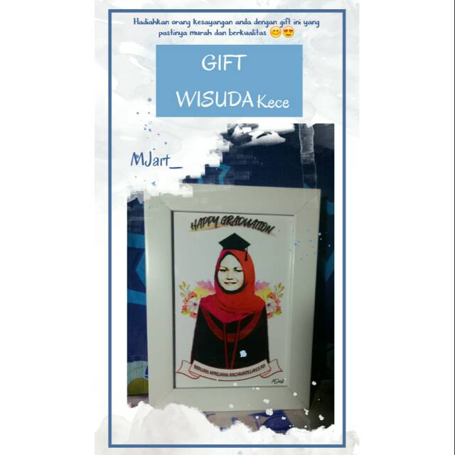 Jual Gift wisuda 4R/5R/8R (Design + Pigura) | Shopee Indonesia
