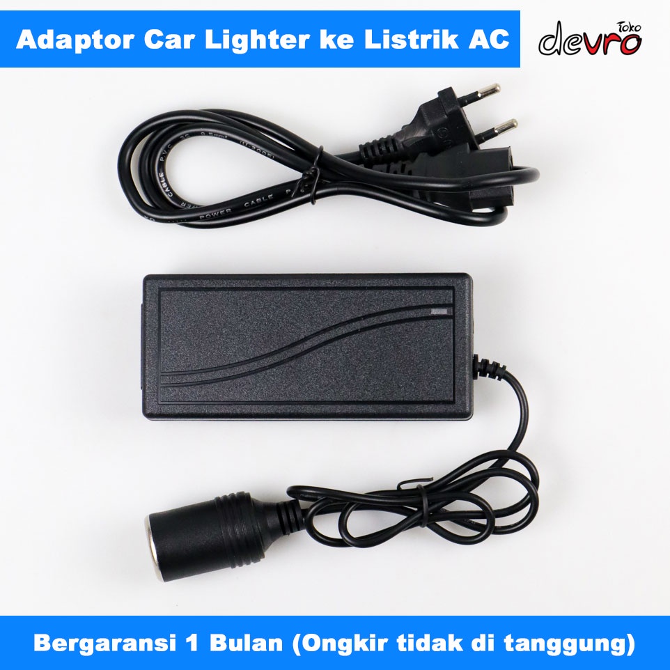 Jual Adaptor Car Lighter - Adapter EU Plug AC 220V ke DC 12V 5A 60W ...