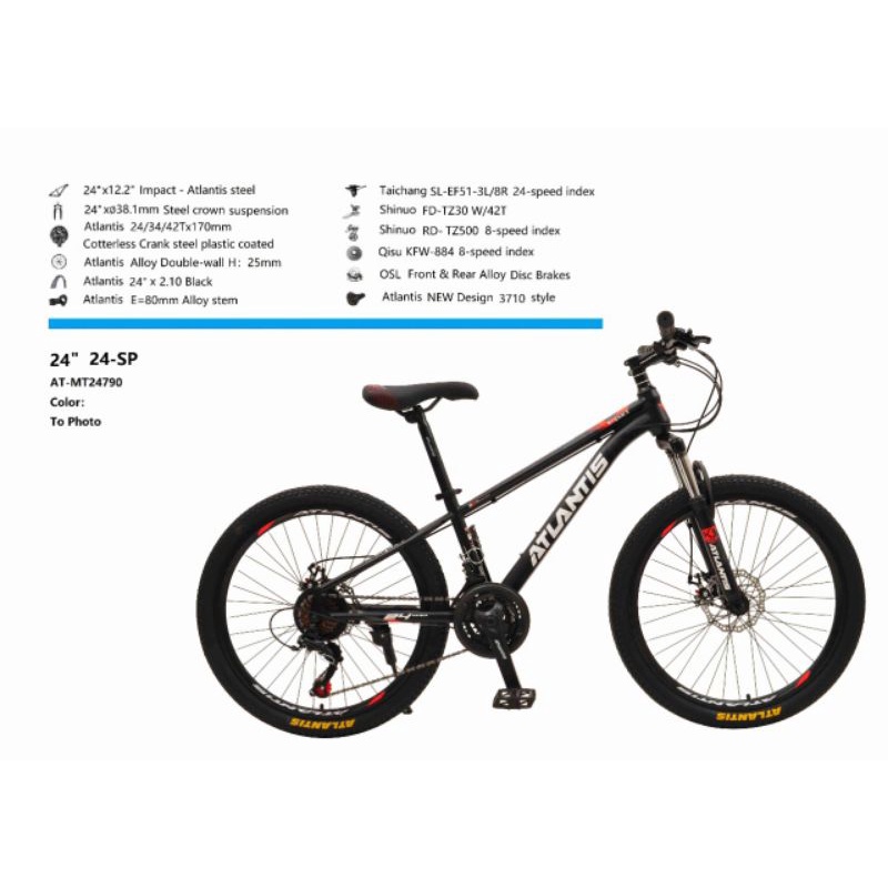 Jual SEPEDA GUNUNG ATLANTIS UKURAN 24||MTB ATLANTIS 22 IMPACT AT790 ...