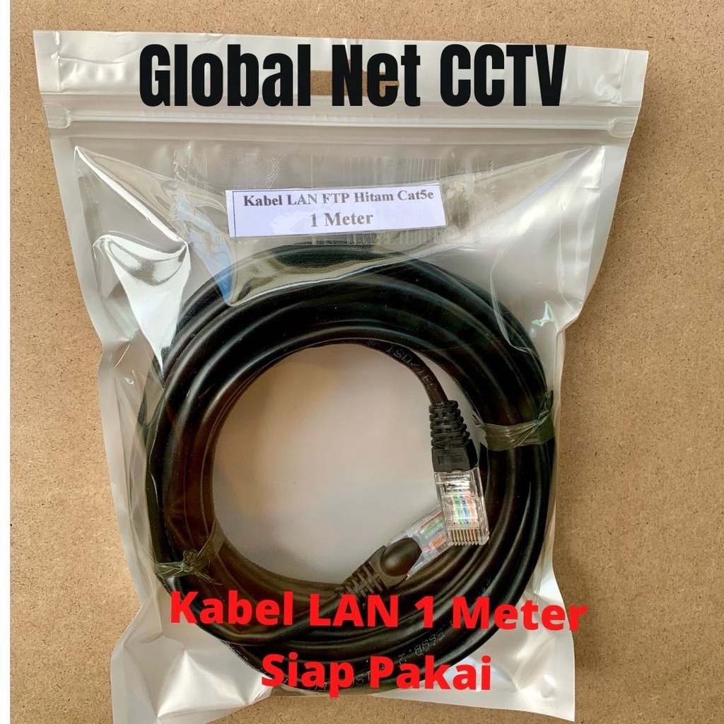 Jual Kabel LAN 1M Cat5e 1Meter UTP Cable Network 1 Meter Hitam Outdoor ...