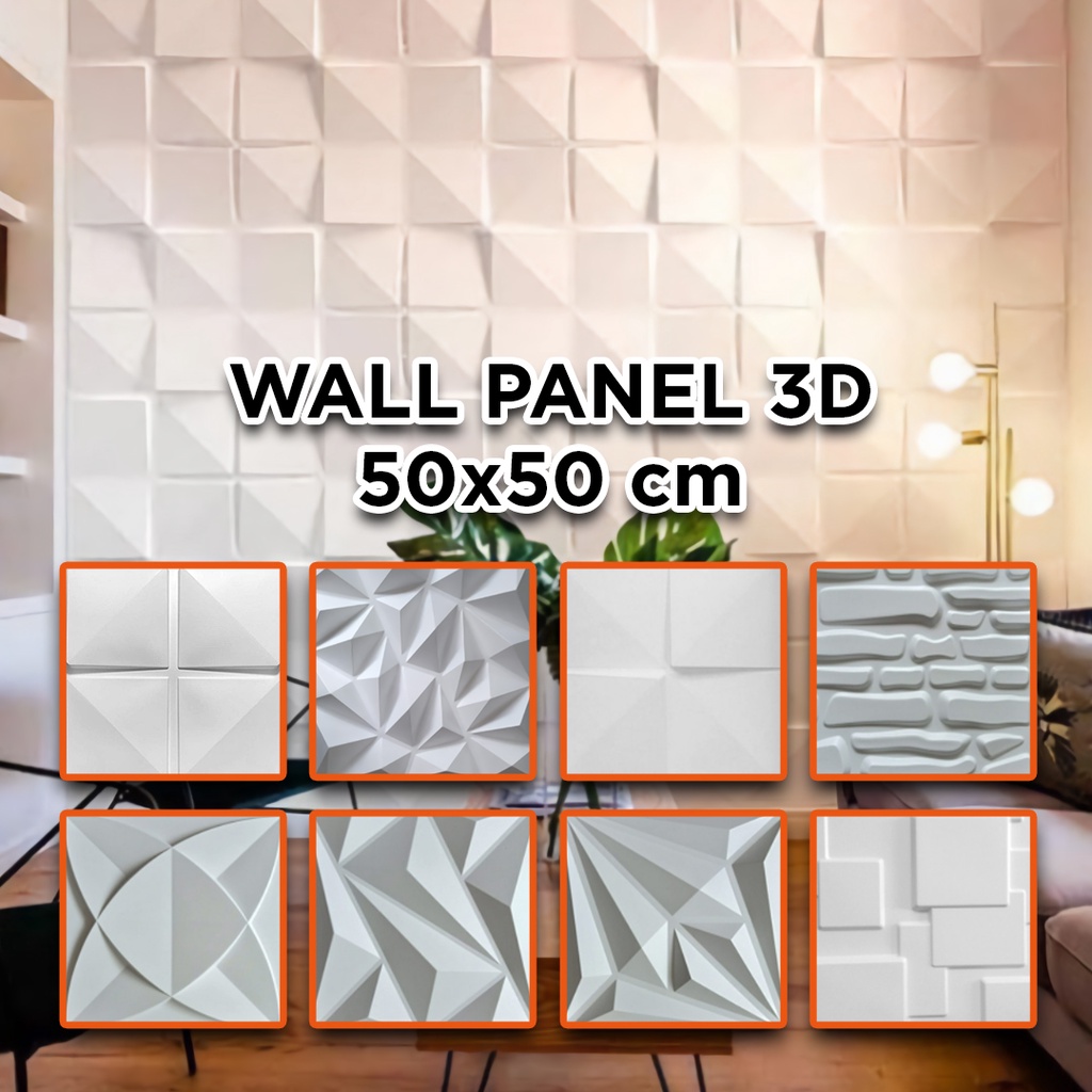 Jual Wall Panel 3D PVC 50x50 Wallpaper Desain Interior Rumah Series 1 ...