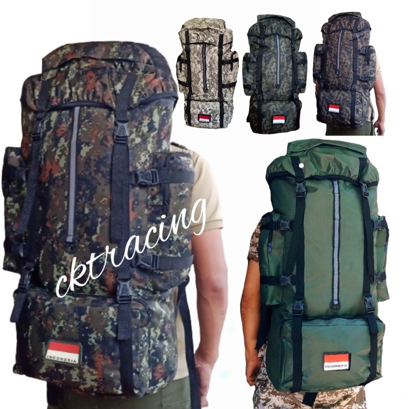 Jual tas ransel carrier 65l 45L tactical army outdoor hiking camping - tas gunung - tas besar ...